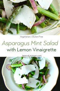 Asparagus Mint Salad with Lemon Vinaigrette {Vegetarian, Gluten-Free}