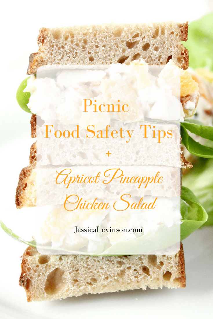 Apricot Pineapple Chicken Salad + Picnic Food Safety Tips