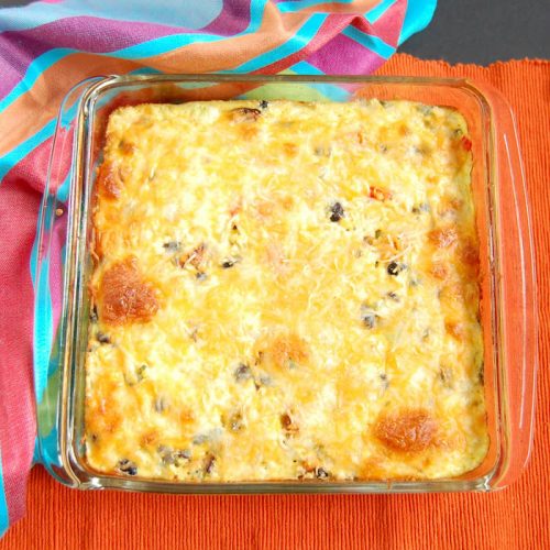 Southwestern Cauliflower Rice Casserole {Gluten-Free, Vegetarian}