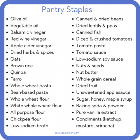 15 Easy and Healthy Pantry Meals - Jessica Levinson, MS, RDN, CDN